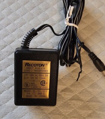 Recoton Direct plug in class 2 transformer 120 V Tested | eBay