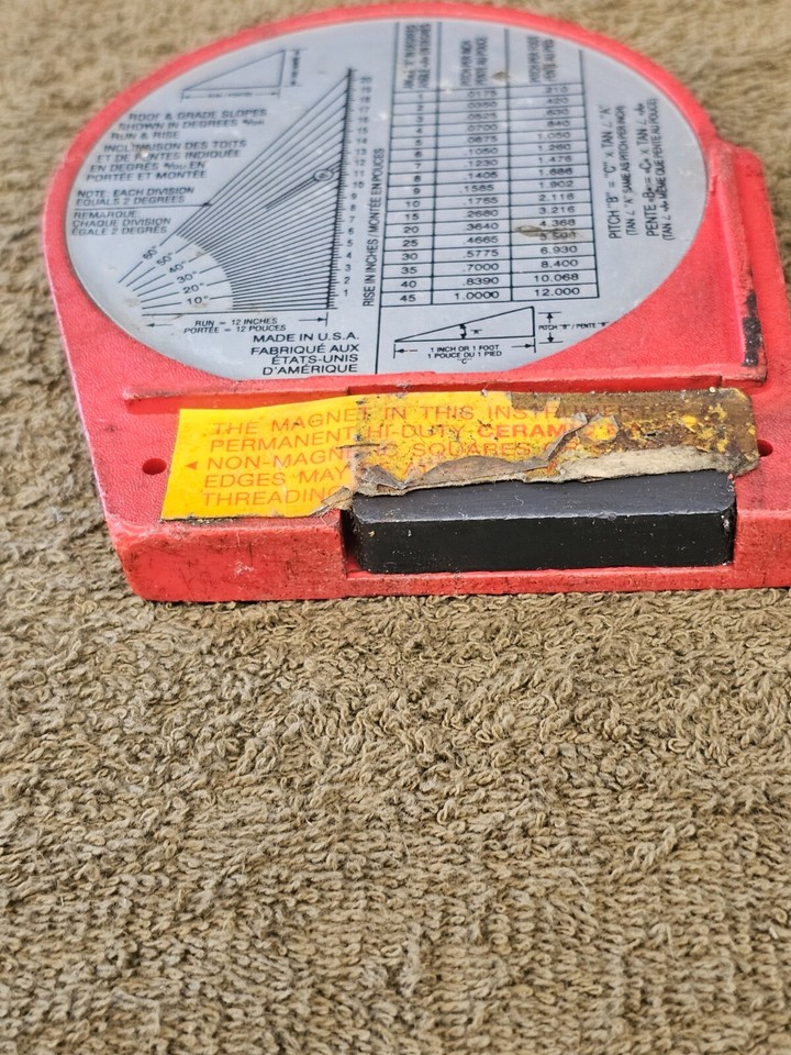 Starrett Angle Meter AM-2 Magnetic Base Machinist Precision Tool 36080 ...