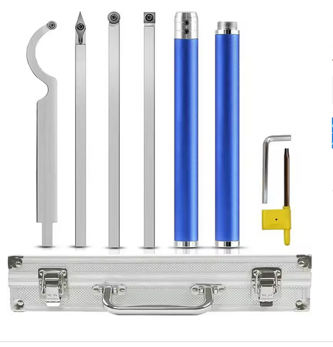 6 in 1 Carbide Tip Wood Lathe Turning Tool set Interchangeable Aluminum ...