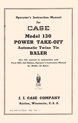 Case 130 Power Take Off Auto Baler Operators Manual | eBay