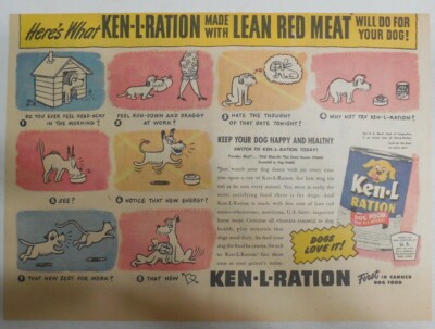 Ken-L-Ration Ad:Here's What Red Meat Will Do ! from 1948 Size: 11 x 15 ...