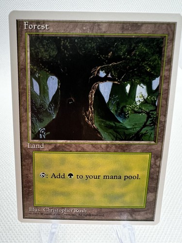 1995 Magic The Gathering Card Forest/Land Illustrator Christopher Rush ...