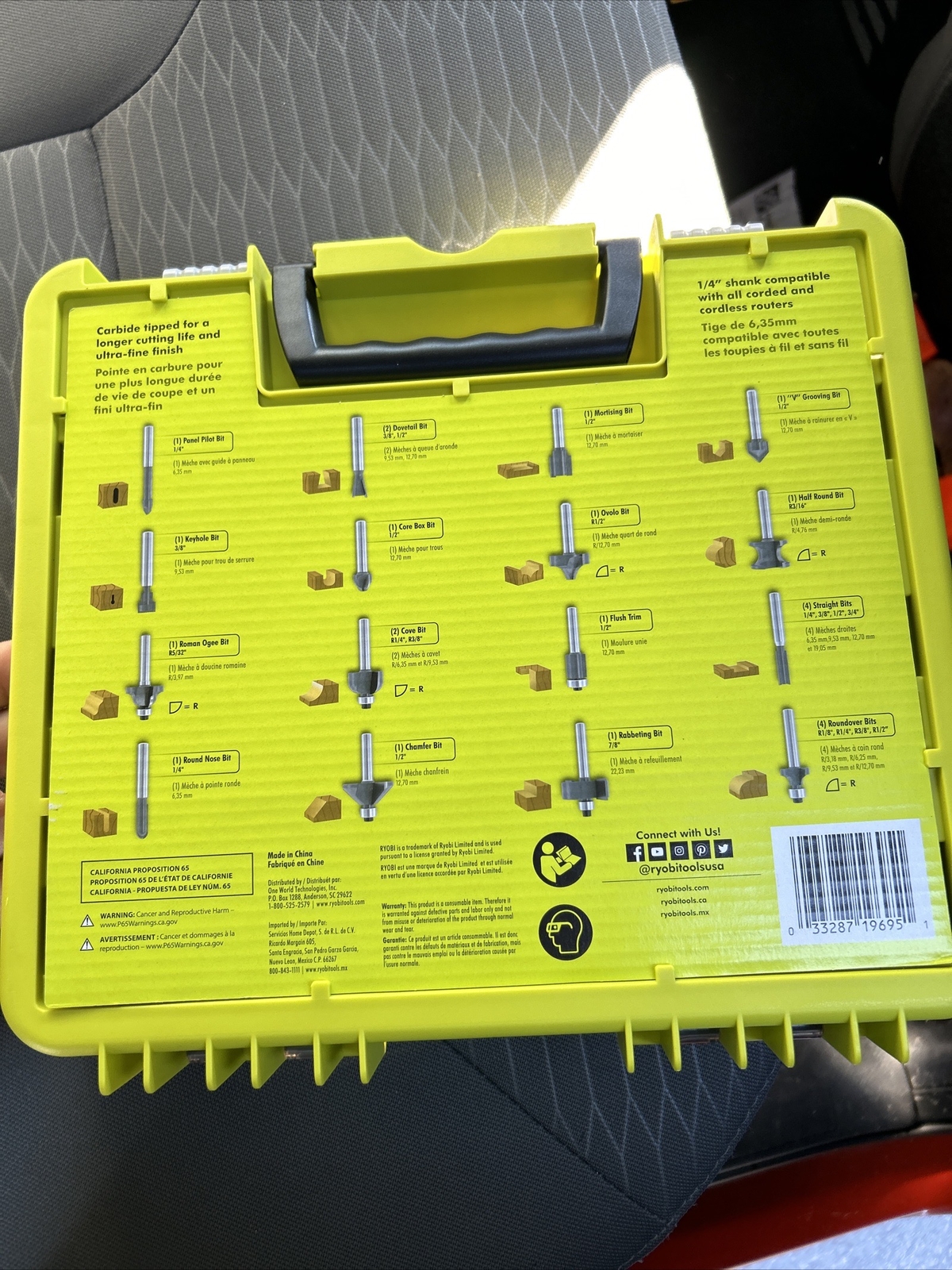 RYOBI Router Bit Set Self-Feeding Carbide Tipped (24-Piece) with ...