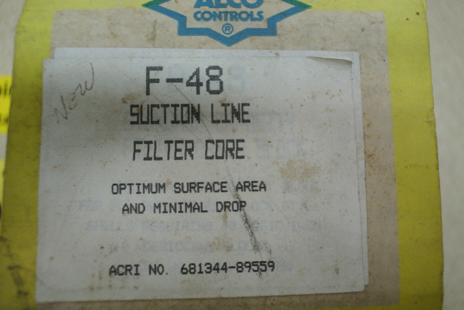 Alco Controls #F-48 Suction Line Filter Core ACRI #681344-89559 | eBay