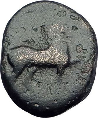 MYLASA in CARIA 210BC Rare Authentic Ancient Greek Coin HORSE & TRIDENT ...