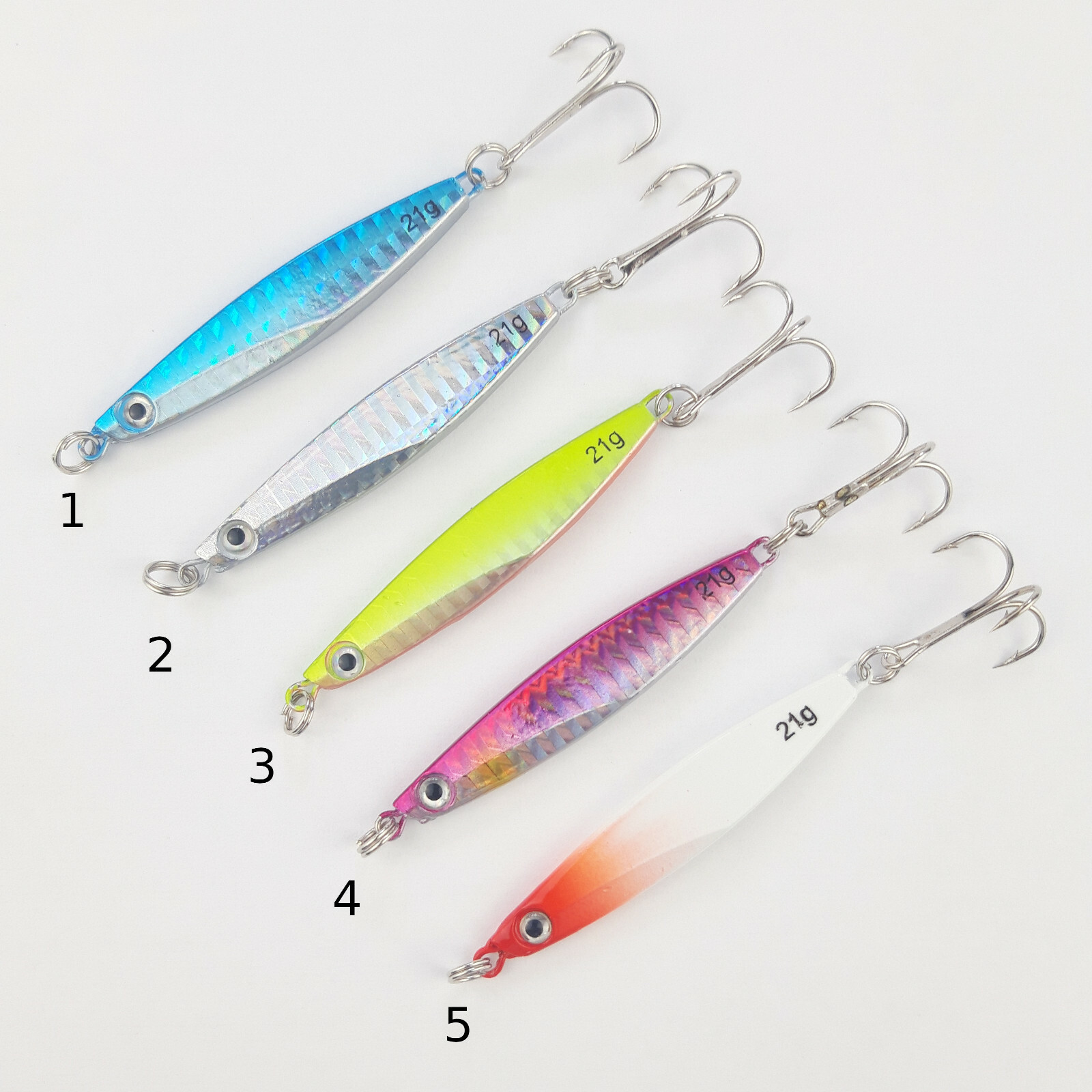 5er Set Pilker 14-40g Meerforellenblinker Hornhecht Makrele Dorsch Jig ...
