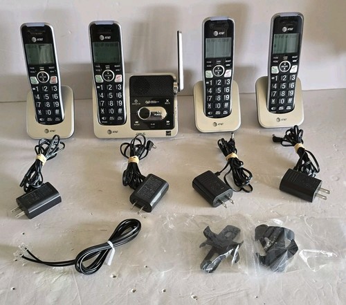 ATT Cordless Phone BL102-4 DECT 6.0 4-Handset Home/Office Answering ...