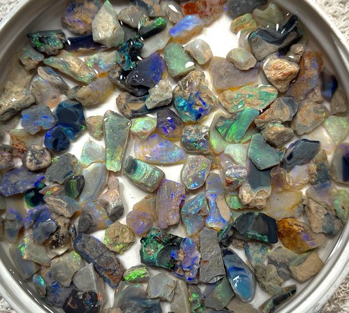 255ct Lightning Ridge Rough Opal Chips Parcel-Natural Australian Gem-US ...
