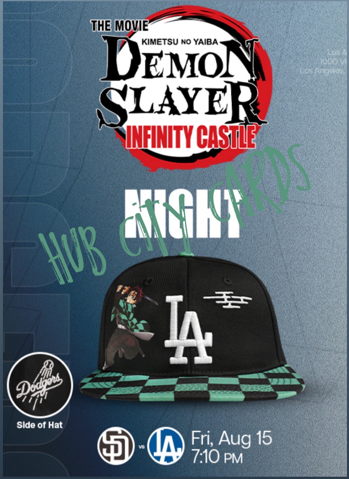 PRESALE DODGERS X Demon Slayer Collab Hat - Stadium Giveaway Snap BACK ...