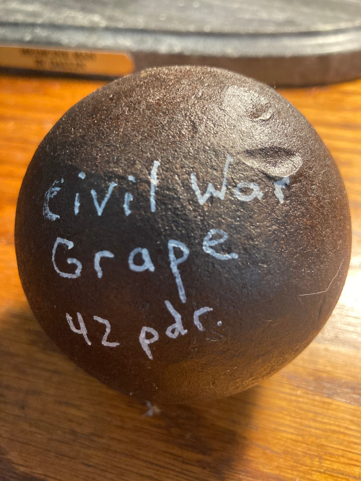 Civil War US Army 3.1" Iron Artillery Grape Shot Ball For 42 Pounder ...