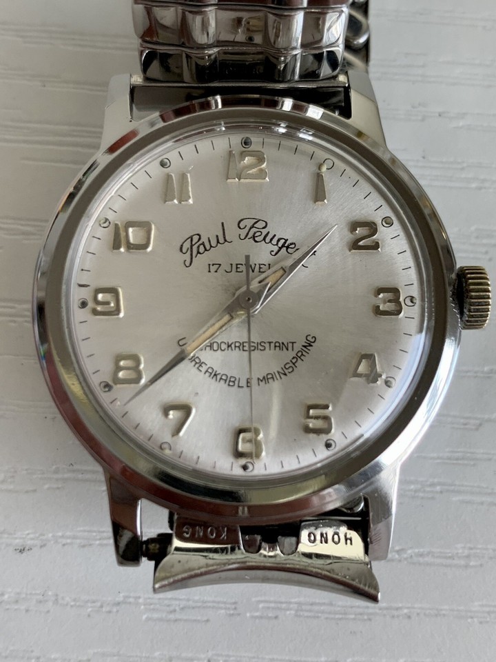 Vintage Paul Peugeot 17 jewel incablock unbreakable mainspring watch | eBay