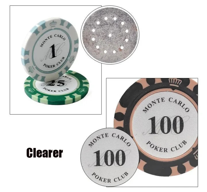 500ct. Monte Carlo Poker Club 14g Clay Chip Set W/Case Chips | eBay
