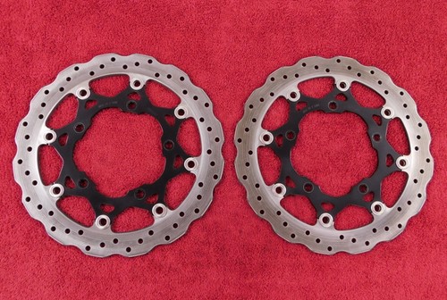 STRAIGHT! OEM Rotors L&R Front Brake Rotor Set *MINT! 18-23 GSXS750 GSX ...