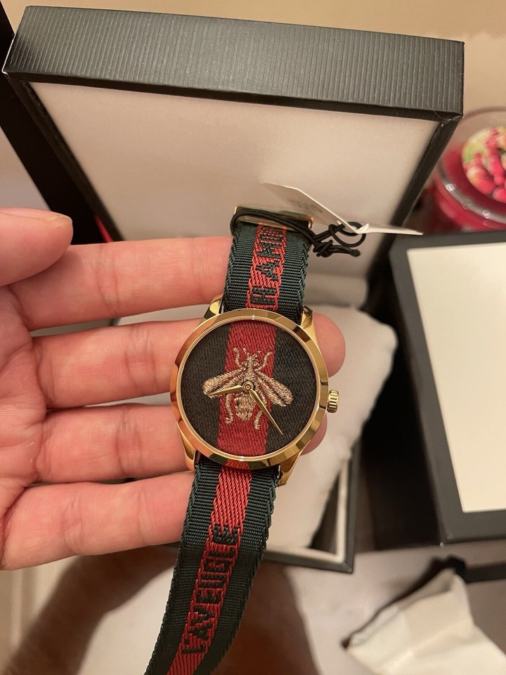 Gucci G-Timeless Le Marche Des Merveilles Nylon Bee Watch - YA126487A ...