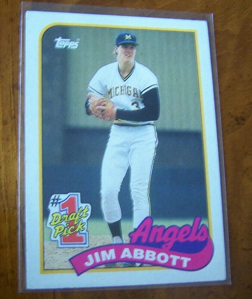 Jim Abbott Topps 1989 "#1 Draft Pick" MLB Sports Trading Card #573 ...