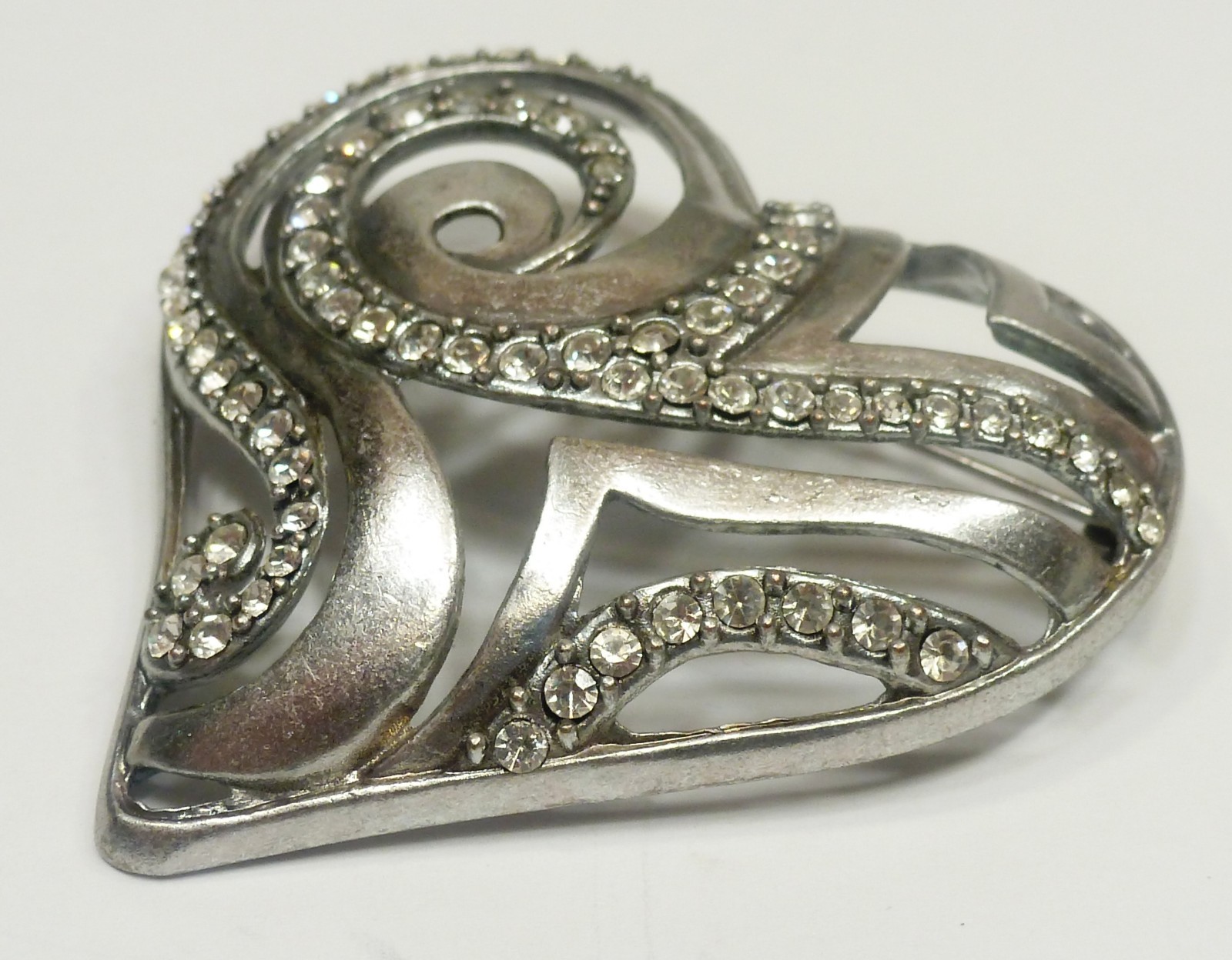 A16) Chico's Heart Shape Crystal Pin Brooch | eBay