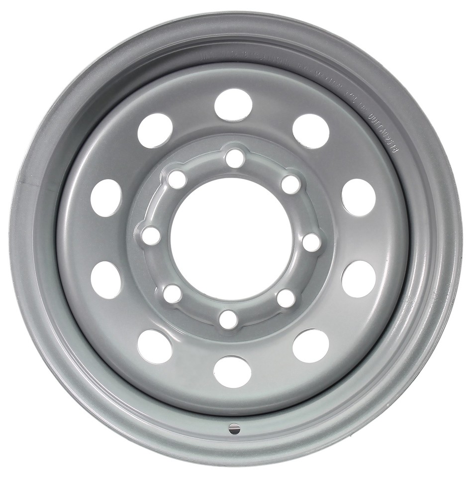 2-Pk Heavy Duty Equipment Trailer Rims 16X6 16 Inch 8 Lug Silver ...