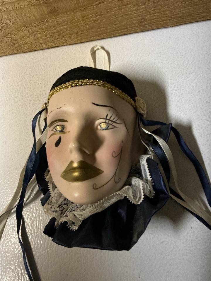 Unique Med Pierrot Jester Clown Lady Face Mask Wall Hanging Decor | eBay