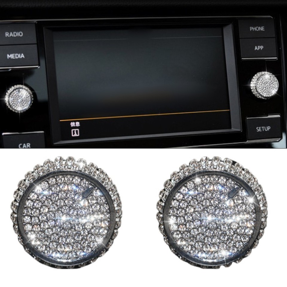 Car Volume Control Knob Chic Sparkling Design Car Interior Upgrade ...