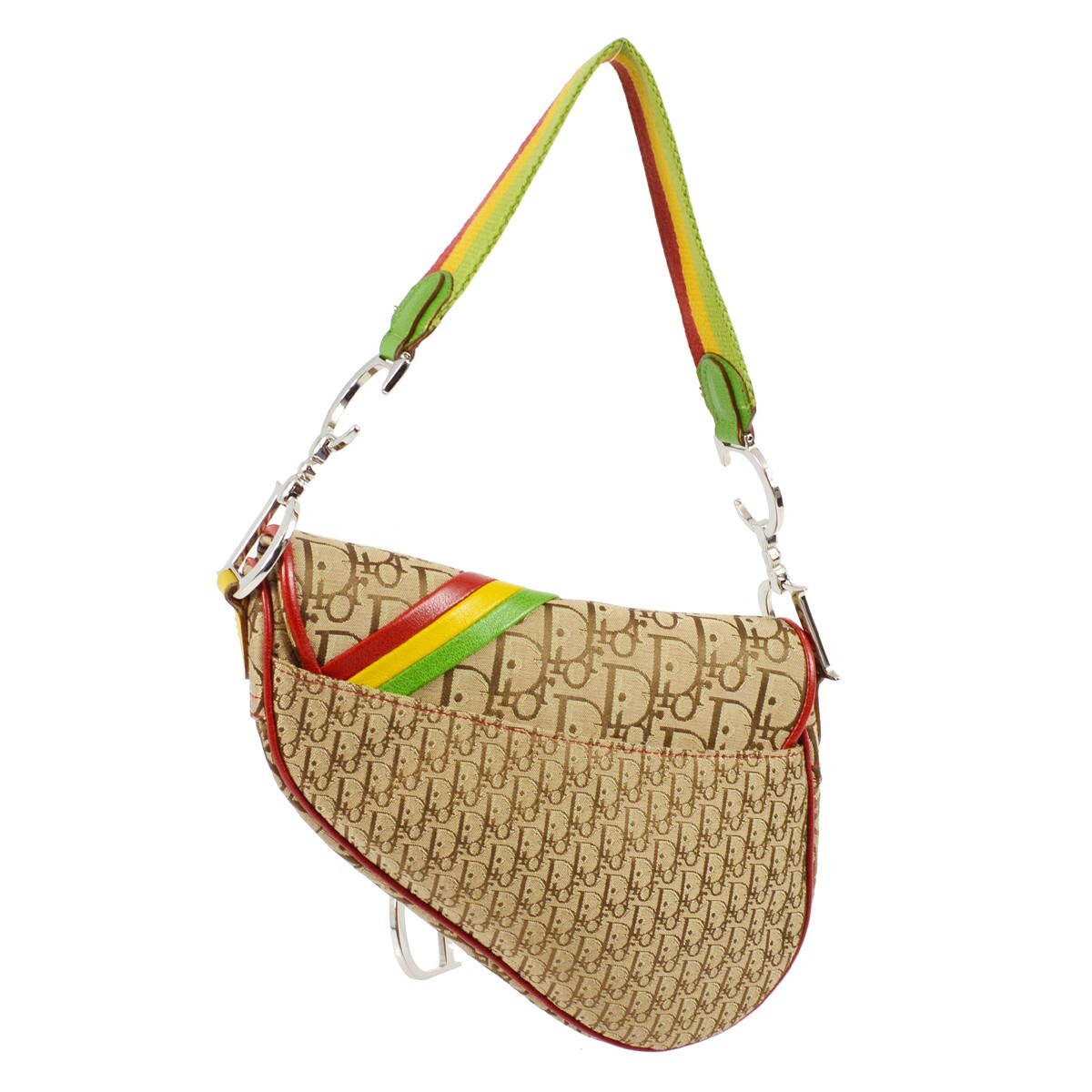 Christian Dior Rasta-Color Trotter Saddle Handbag 01RU 0054 172476 | eBay