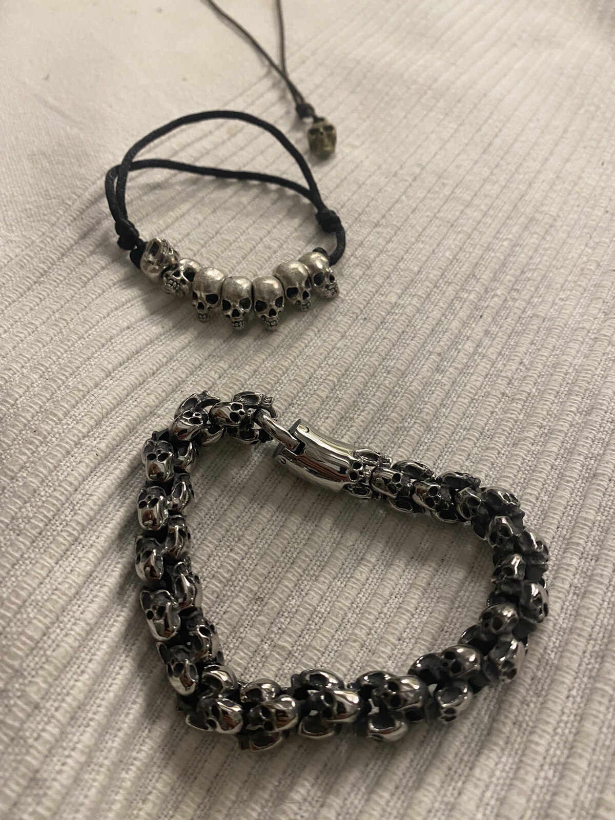 3 Pieces Of Johnny Depp Jewellery Bracelet Bracciale Silver Argento ...