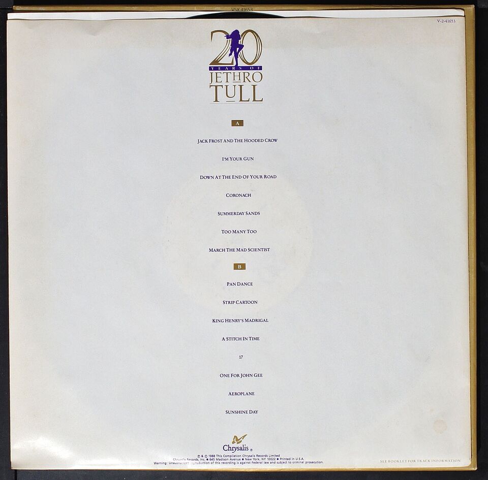 Jethro Tull - 20 Years Of Jethro Tull Box - original 5xLP record [NHA5 ...