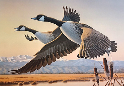 California Canadian Signed Limited Edition Print by Ron Louque - Geese ...