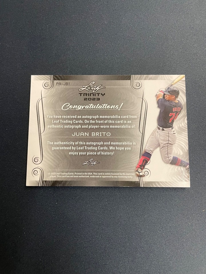 2023 LEAF TRINITY JUAN BRITO NIKE LAUNDRY TAG RC PATCH AUTO /15 | eBay