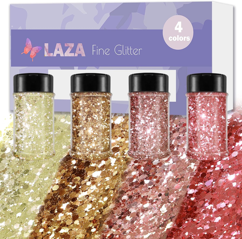 Iridescent Chunky Glitter Powder, 4 Colors 320Ml Craft Glitter Sequins, PET Holo | eBay