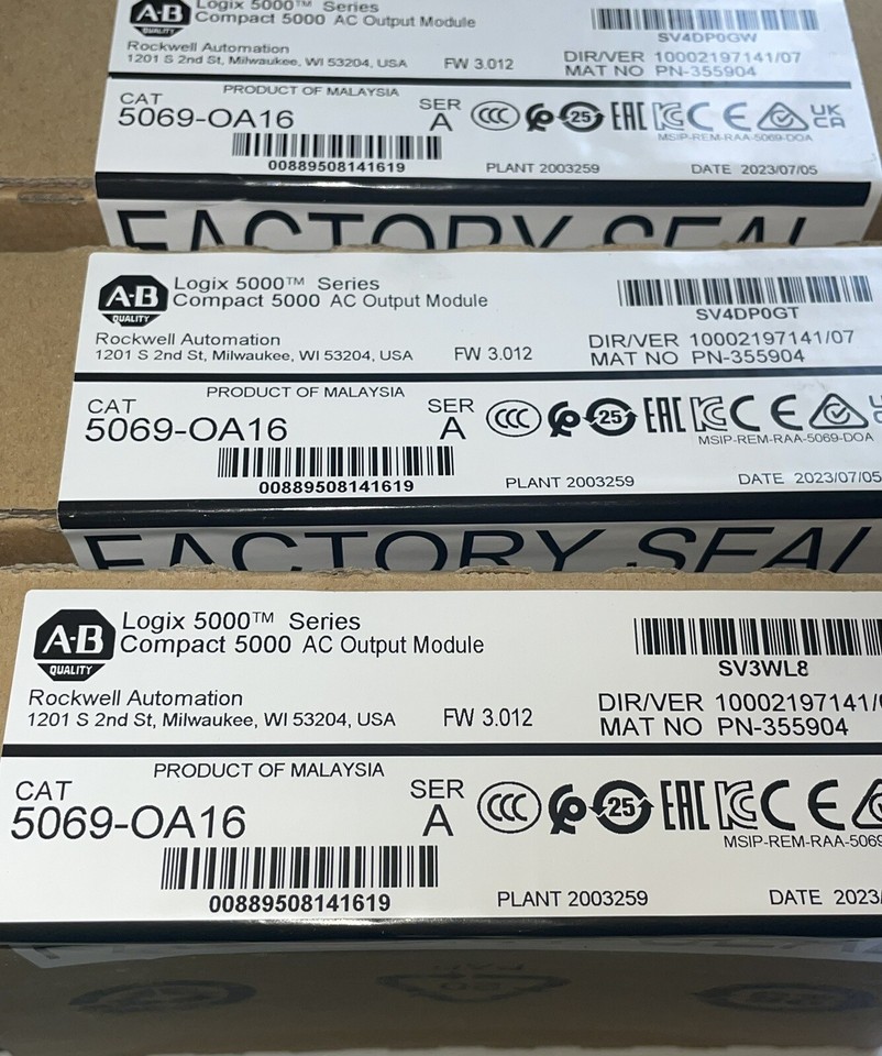Allen Bradley 5069-OA16 Logix 5000 Compact 5000 Ac Output Module 2023 ...