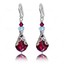 Crystal Ruby-Red Vintage Earrings for Woman Pretty Dangle Drop ...