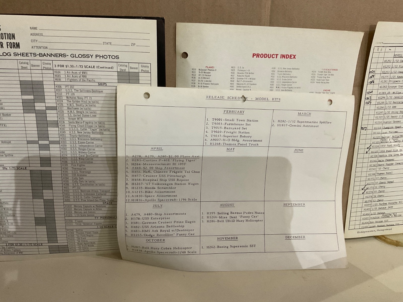 REVELL Apollo spacecraft sell sheet and order forms for 1967 | eBay
