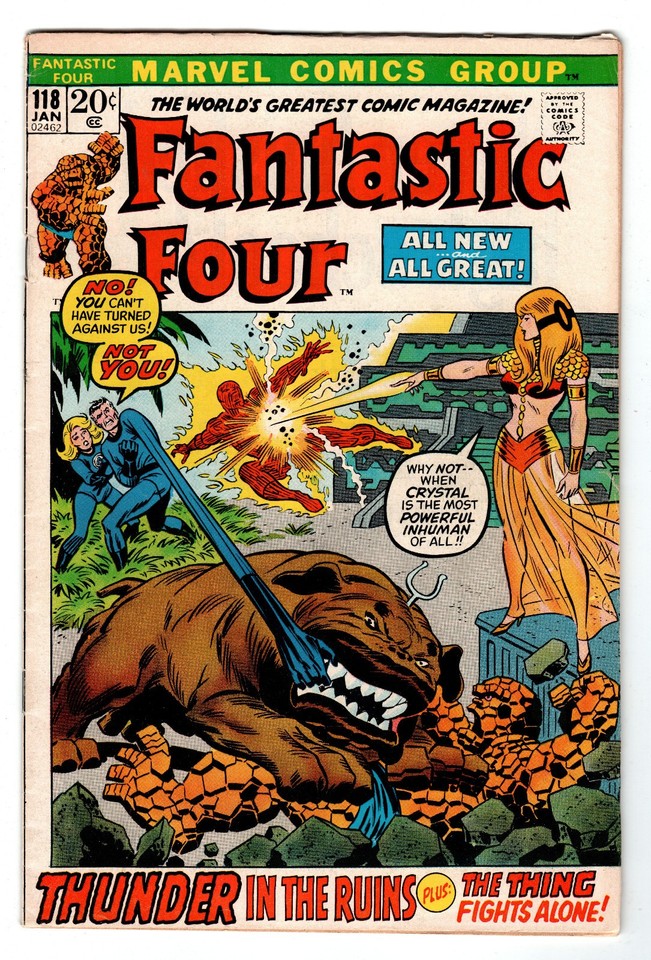 Fantastic Four # 117 and 118 Marvel 1972 Inhumans App. Crystal Buscema ...