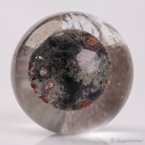 55g34mm Natural Garden/Phantom/Ghost/Lodolite Quartz Crystal Sphere ...