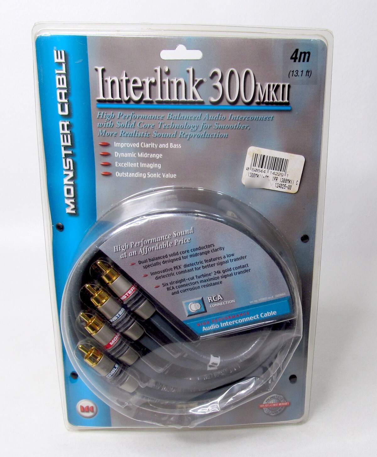 Monster Cable Interlink 300 MKII | 4m 13.1 ft RCA Audio Cable NIB New Old Stock | eBay