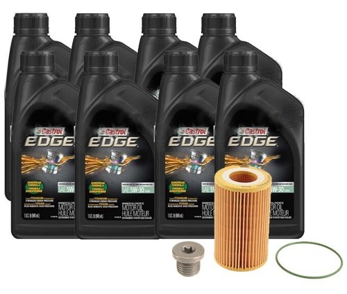 OEM Castrol Synthetic 5W-30 Oil Filter Change Kit For Audi Q7 3.0L V6 ...