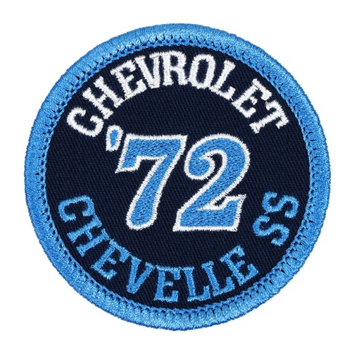 1972 Chevrolet Chevelle SS Embroidered Patch Black/Aqua Iron-On Sew-On ...