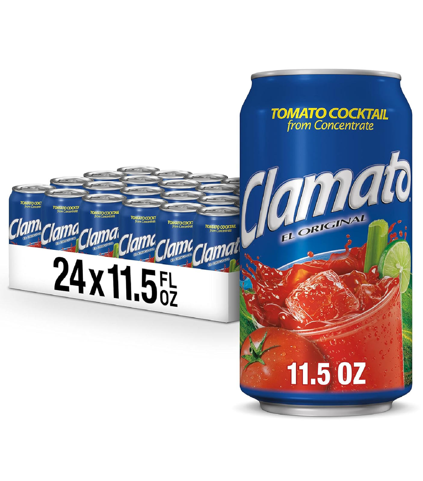 Clamato Original Tomato Cocktail 11.5 fl oz can Pack of 24 Flavored | eBay
