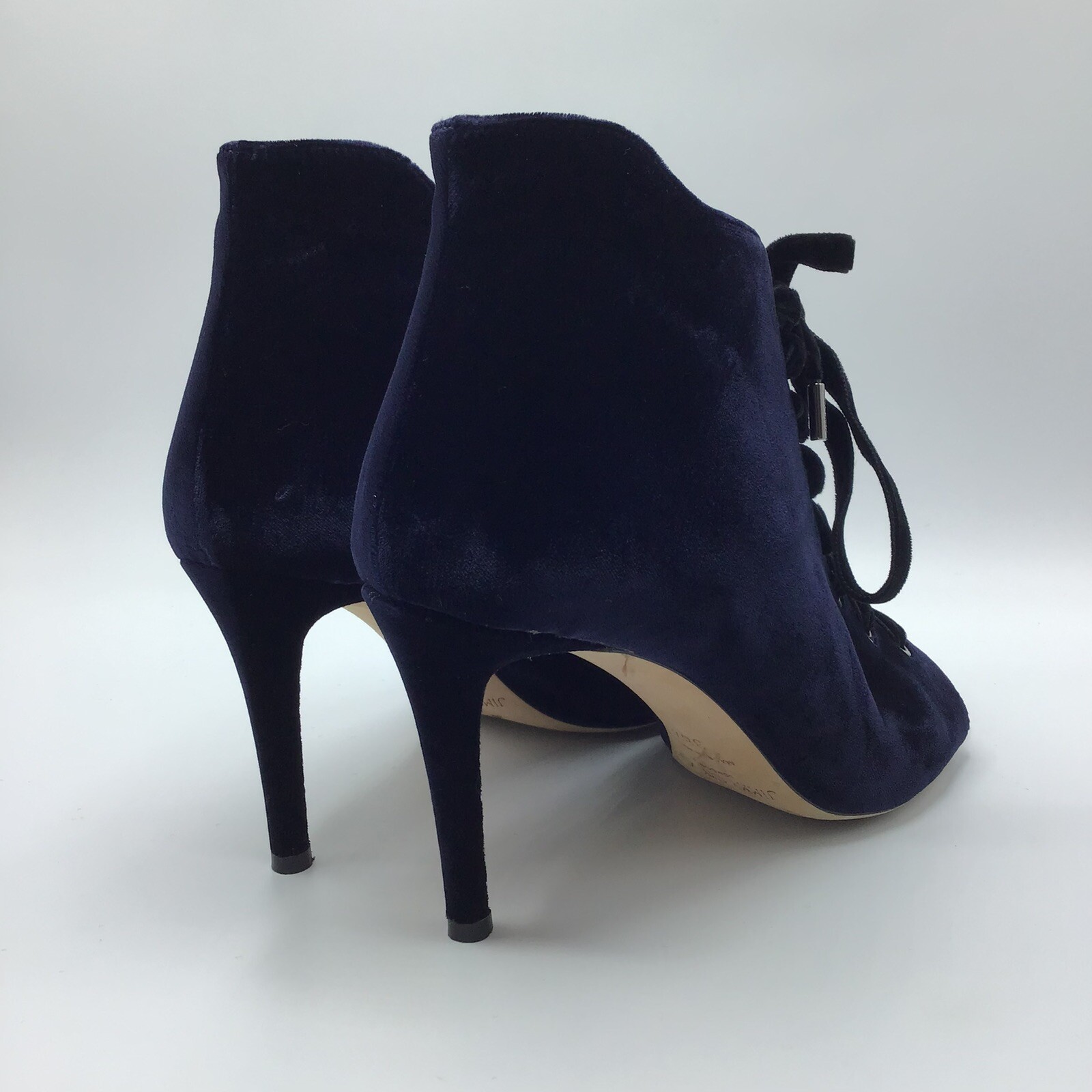 Jimmy Choo London made in italy suede velour laced heals womens 38.5 | eBay