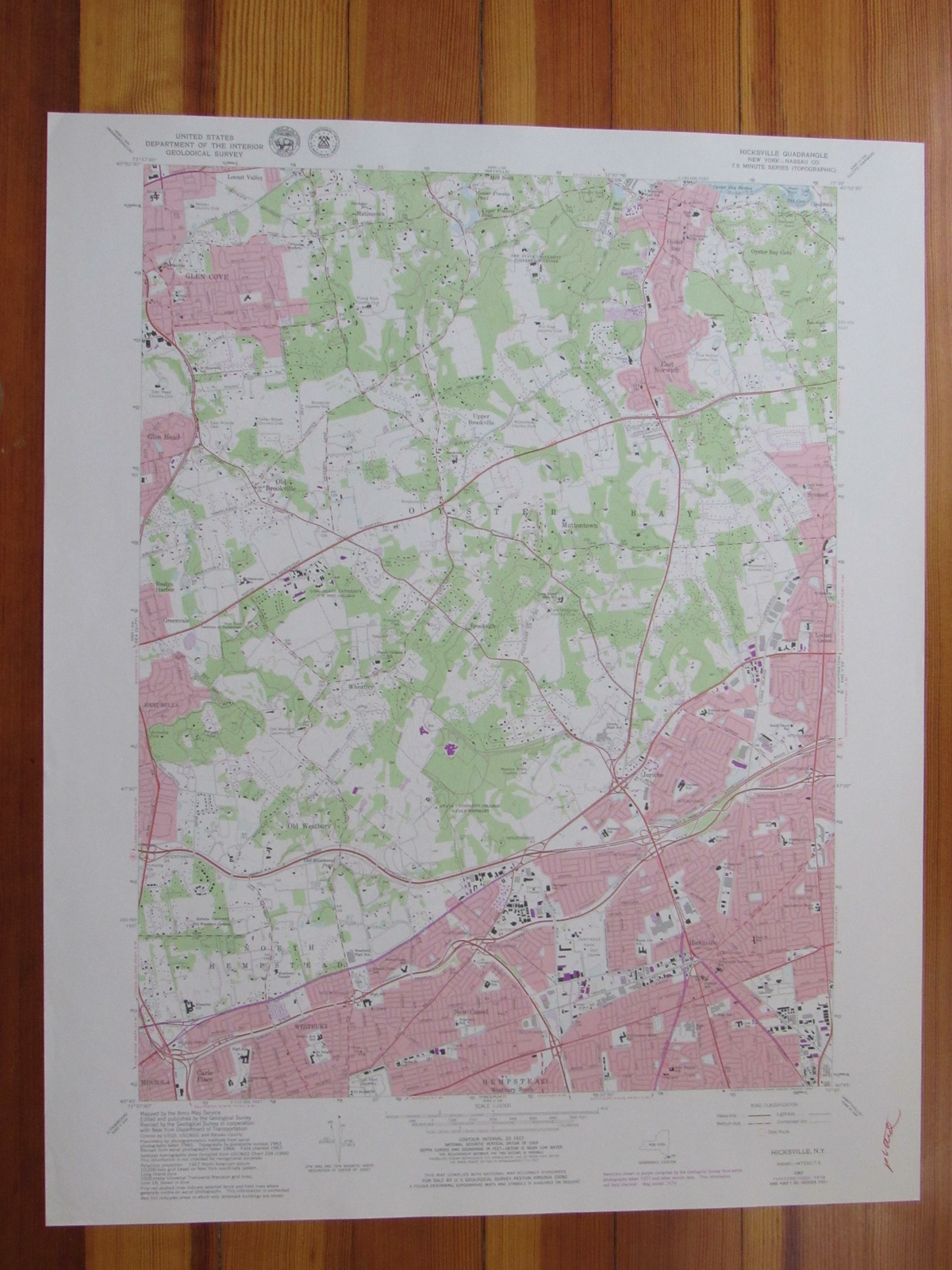 Hicksville New York 1979 Original Vintage USGS Topo Map | eBay