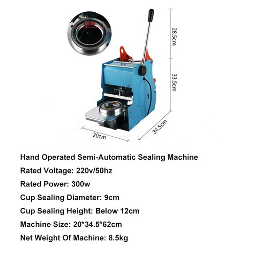 Commercial Milk Tea Sealing Machine Plastic Cup Sealing Machine 9cm ...