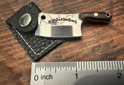 Ultra Mini W. R Case Sons XX Etched Cleaver Sheath Keychain Cases Knife ...