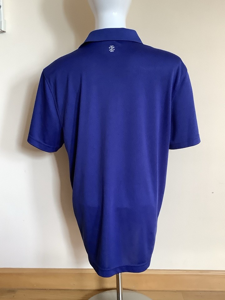 Izod Men's Performance Polo Shirt Blue Size Large | eBay UK