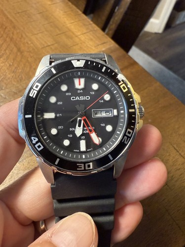 Casio MTP-S110-1AVCF Men's Diver's Style Solar Powered Watch MTPS110 ...