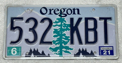 Oregon State License Plate "532 KBT" | eBay