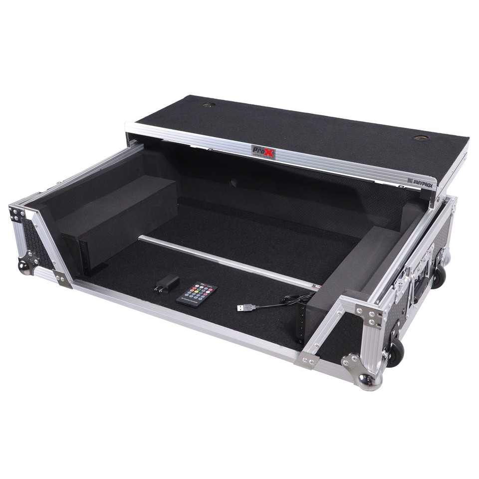 ProX ATA Flight Case for DDJ-REV7/DDJ-1000 SRT w/2U Rack Space+Shelf ...