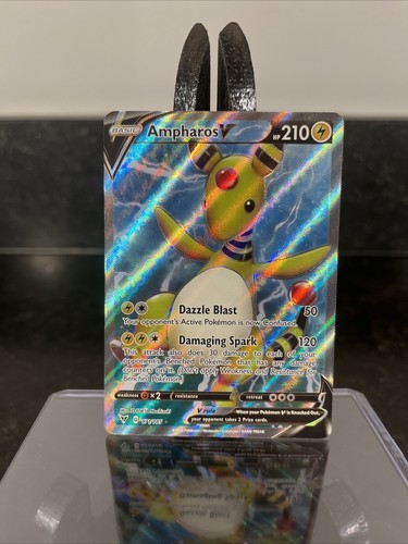 Pokémon TCG Ampharos V Vivid Voltage 171/185 Holo Full Art Ultra Rare ...
