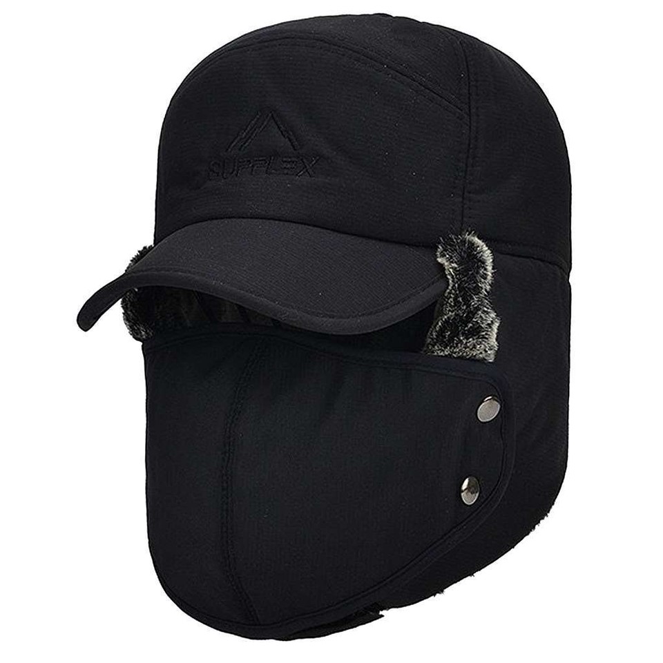 Men Women Winter Warm Hat Snow Ski Mask Cap Ear Flap Thick Aviator Hats ...