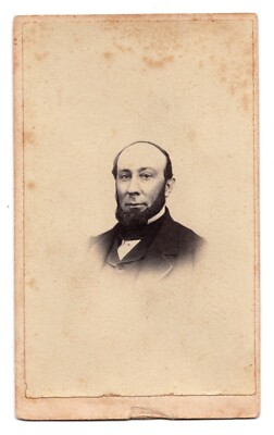 CIRCA 1860s CDV BEARDED MAN IN SUIT MERRY CHRISTMAS NOTE ON BACK | eBay