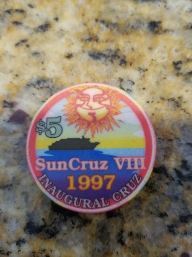 SunCruz VIII 1997 Inaugural Cruz $5 Poker Chip | eBay
